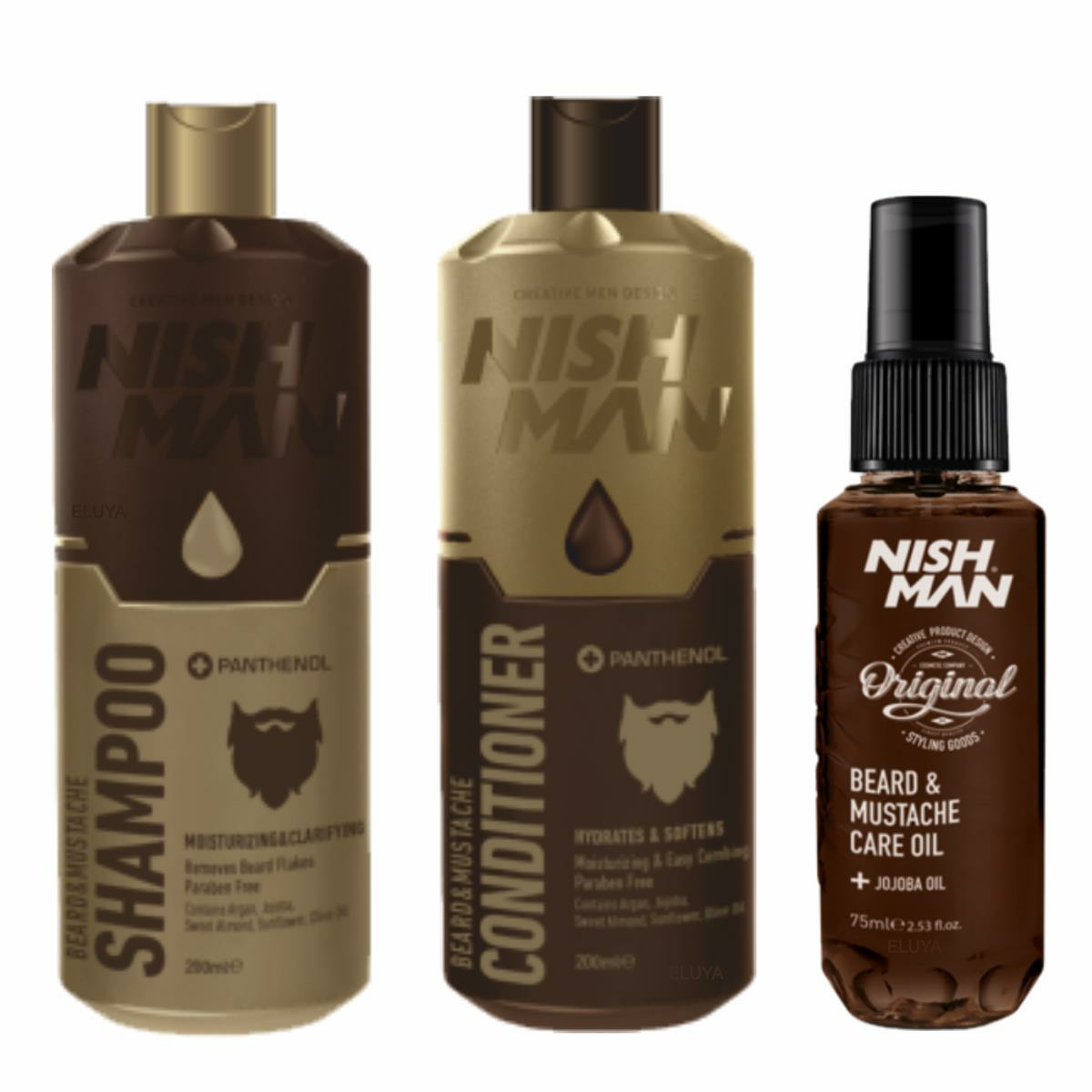 NISHMAN Bart-Set 01 Shampoo - Conditioner - Bartöl - NISHMAN Germany,