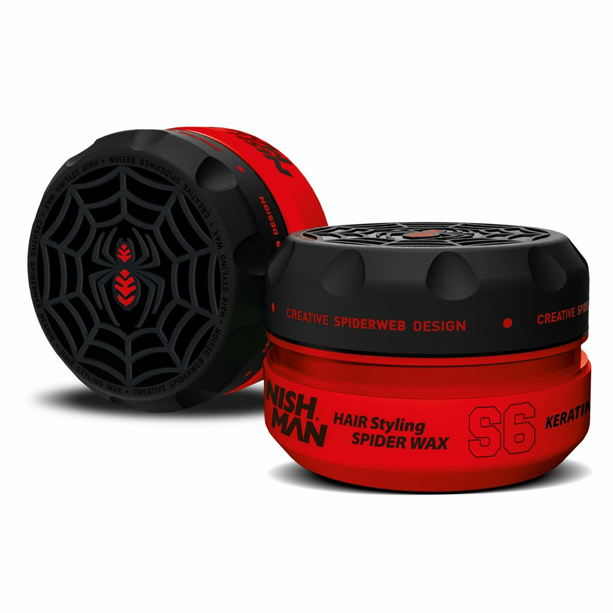 NISHMAN S6 Hair Styling Spider Wax - Rot 150 ml XL - NISHMAN Germany,